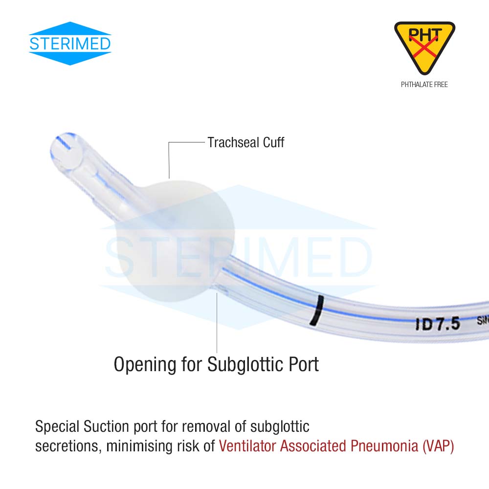 Endotracheal Tube with Subglottic Suction Line | Sterimed | Foley ...